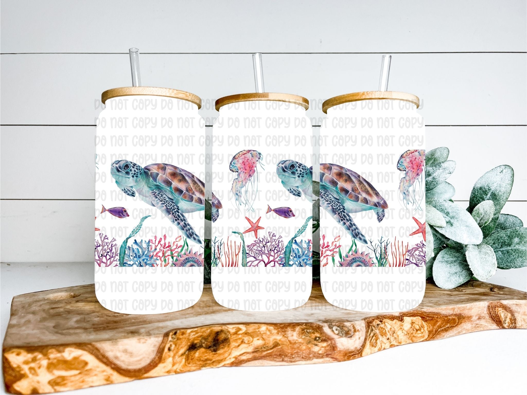 Sea Turtle Wrap 16oz - UV DTF – Eh Okay Transfers