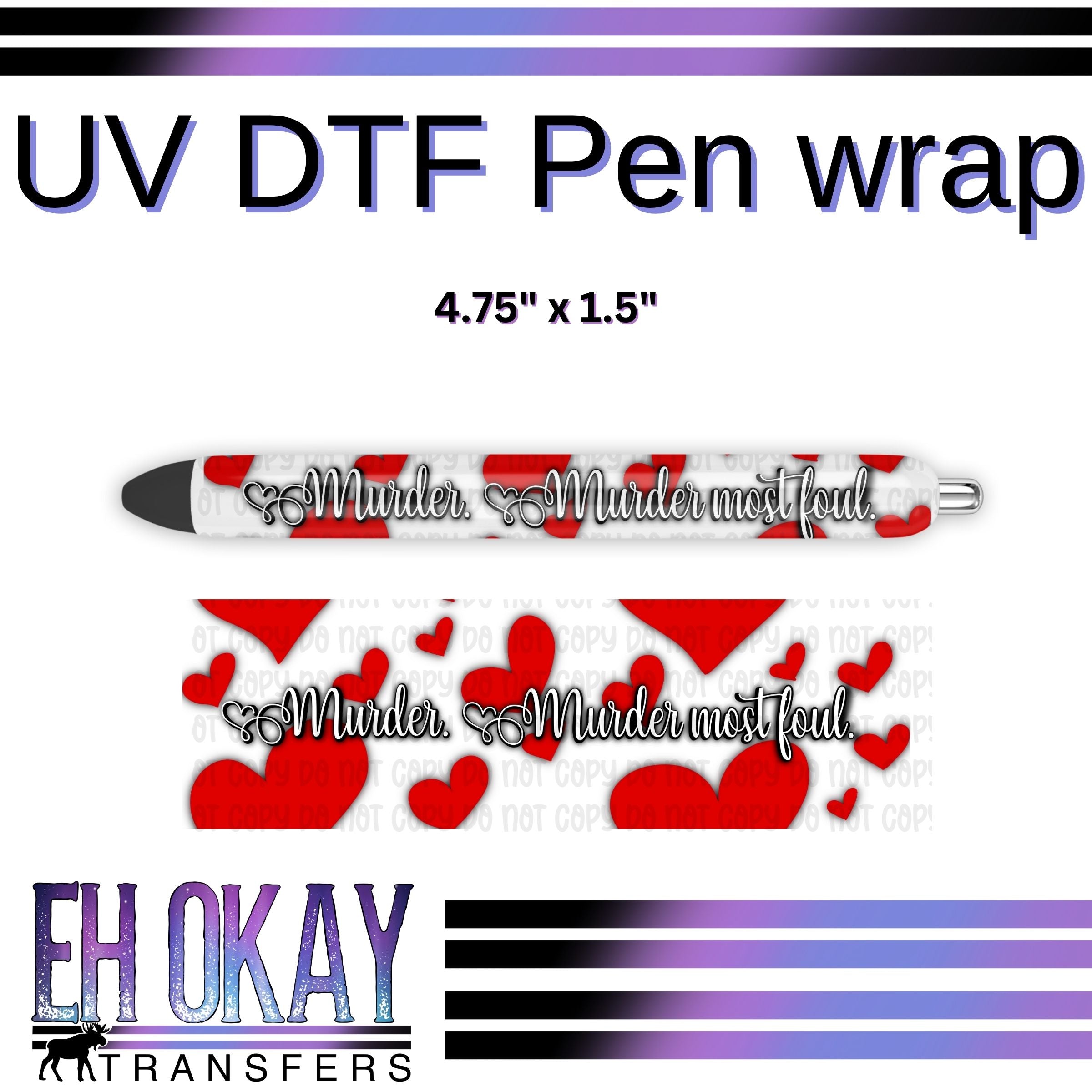 Murder Pen Wrap - UV DTF – Eh Okay Transfers