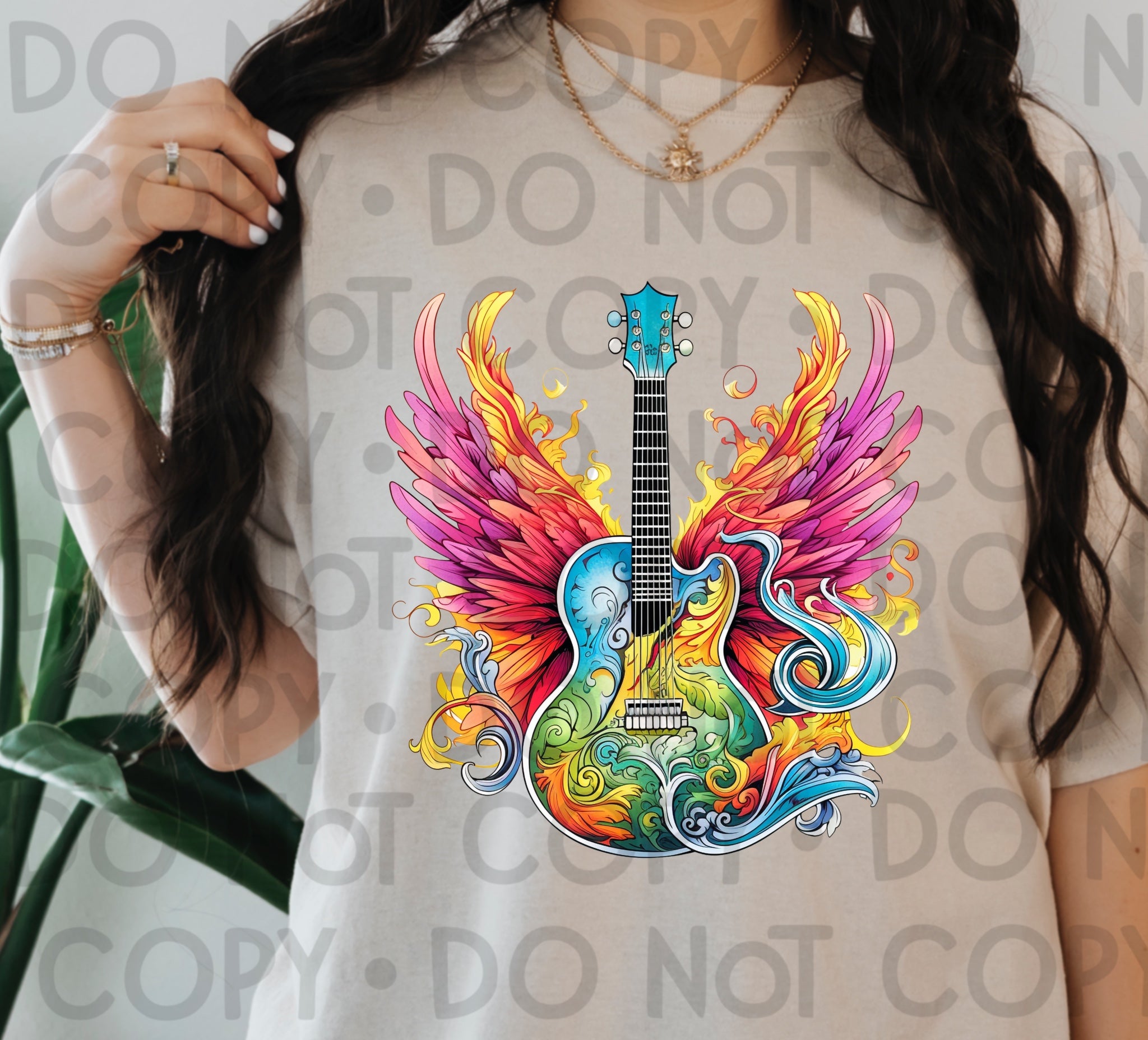 Rainbow Guitar - DTF – Eh Okay Transfers