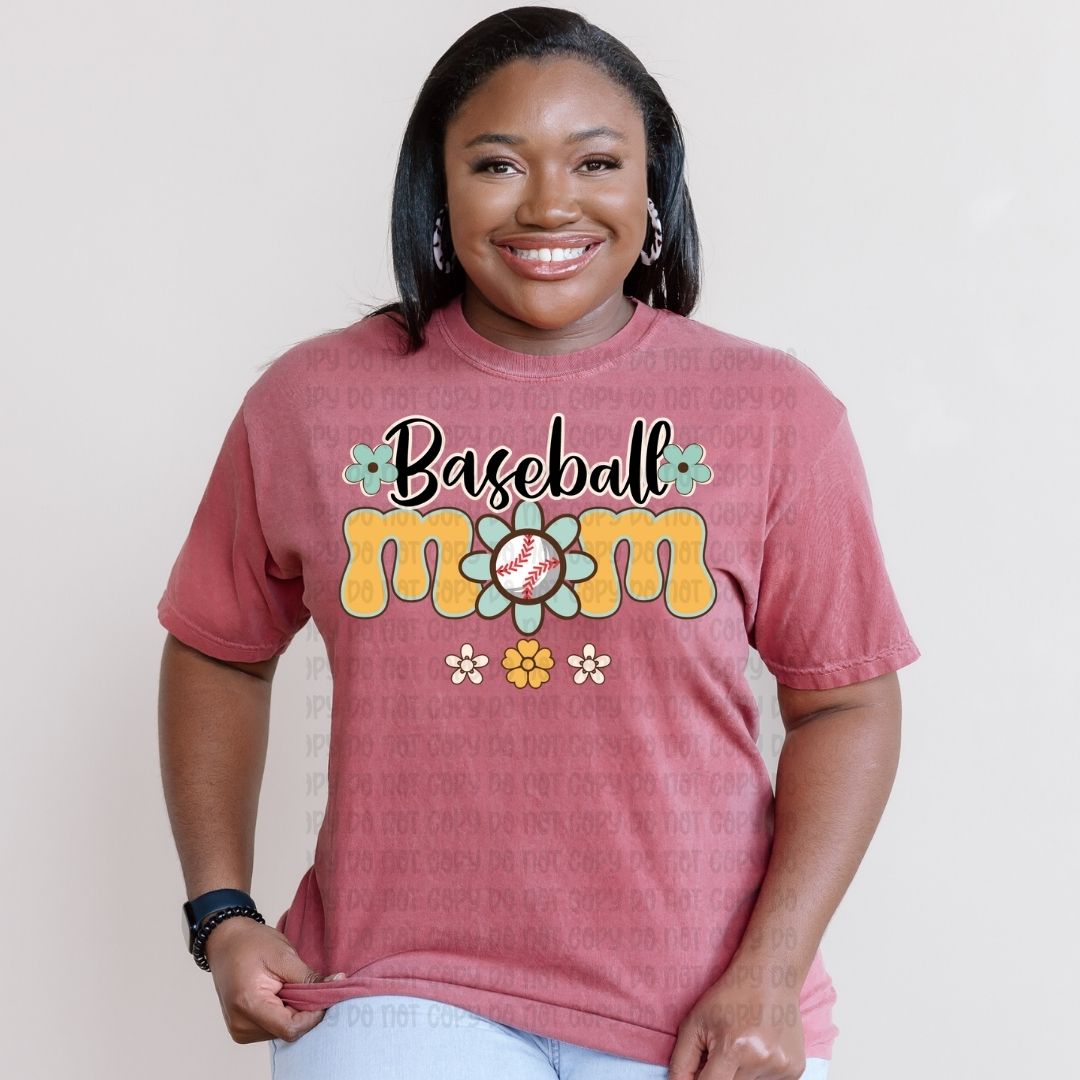Baseball Mom Retro - DTF – Eh Okay Transfers